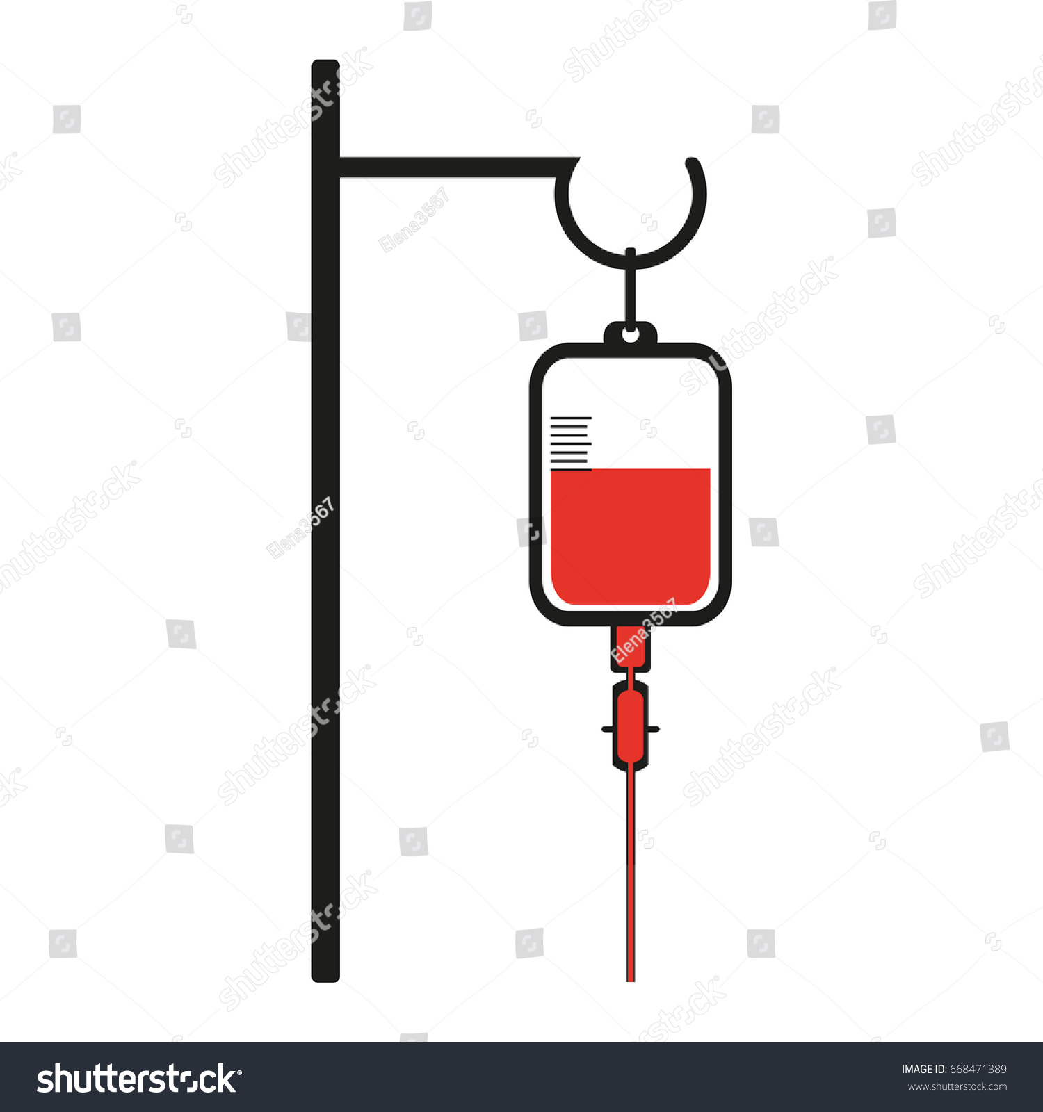 Blood Transfusion System Stock Vector (Royalty Free) 668471389 ...