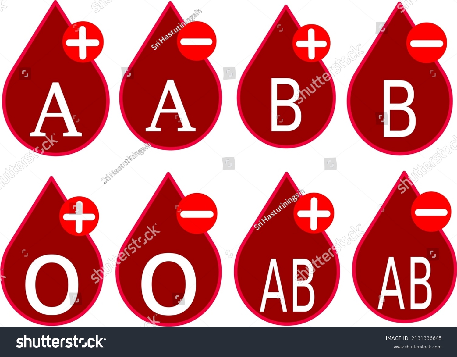 Blood Type Icon Flat Illustration Vector Stock Vector (Royalty Free ...