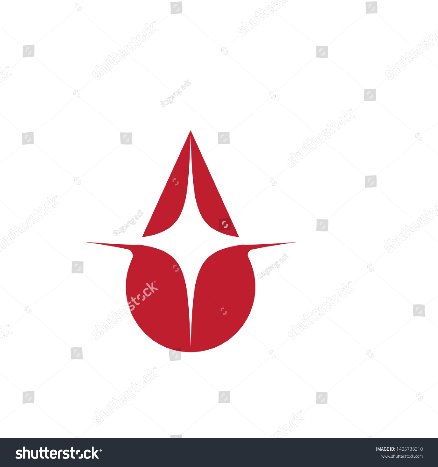 Blood Vector Icon Red Drop Symbol Stock Vector (Royalty Free ...