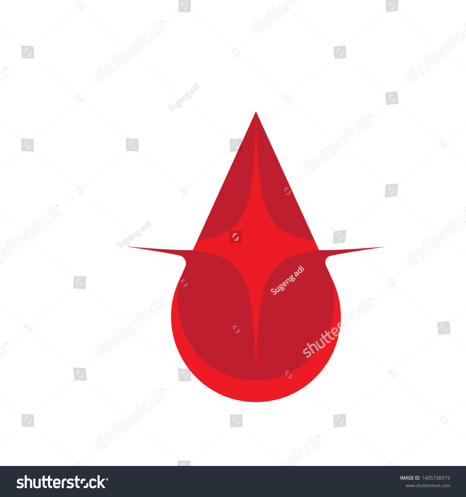 Blood Vector Icon Red Drop Symbol Stock Vector (Royalty Free ...