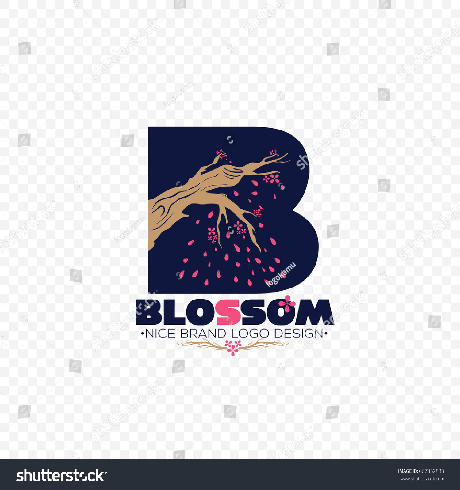 Blossom Logo Vector Stock Vector (Royalty Free) 667352833 | Shutterstock