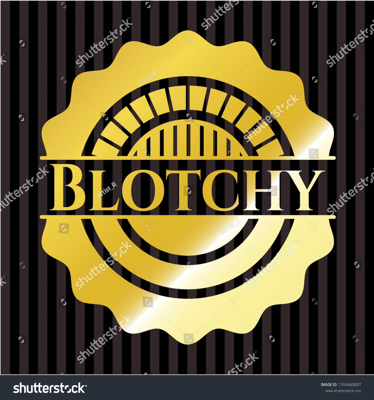 Blotchy Gold Badge Stock Vector (Royalty Free) 1354460897 | Shutterstock