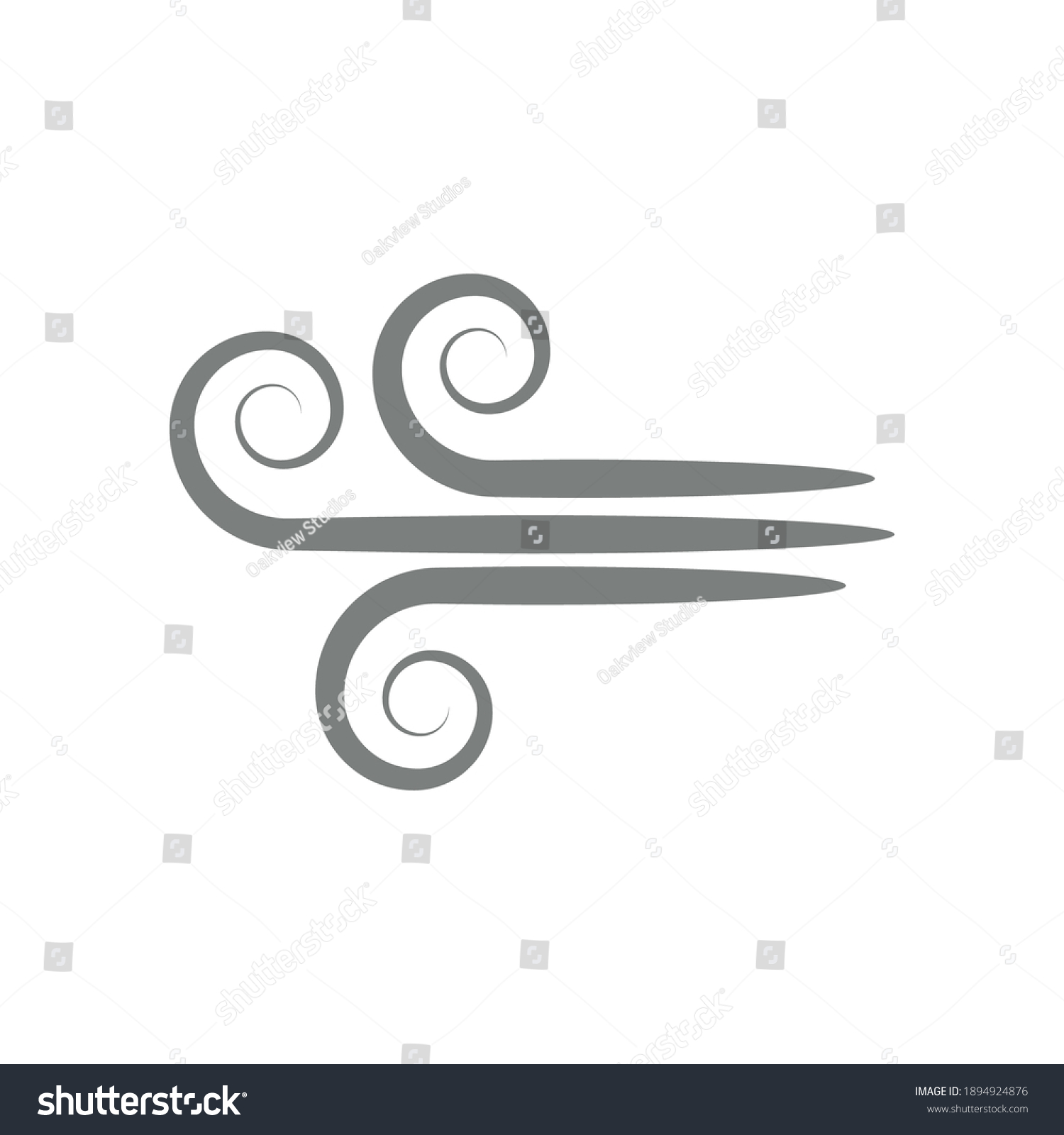 Blowing Wind Breeze Graphic Vector Stock Vector (Royalty Free ...
