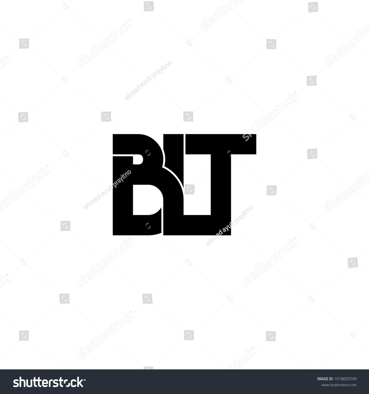 Blt Letter Original Monogram Logo Design Stock Vector (Royalty Free ...