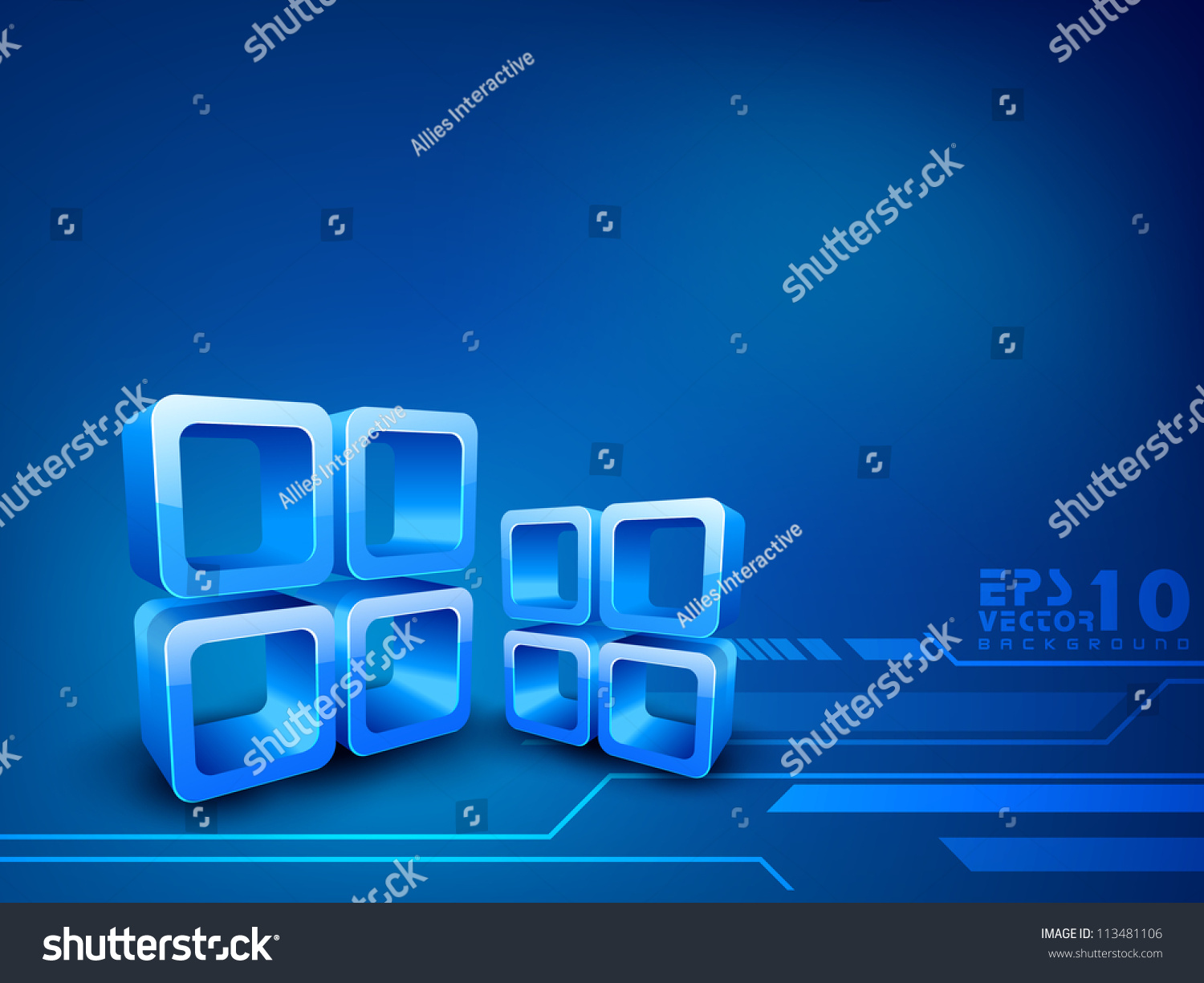 Blue Abstract Background Eps 10 Stock Vector Royalty Free 113481106
