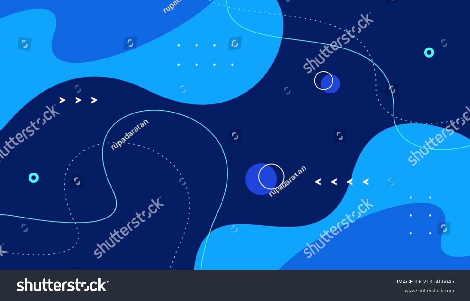 Blue Abstract Background Different Shapes Vector Stock Vector (Royalty ...