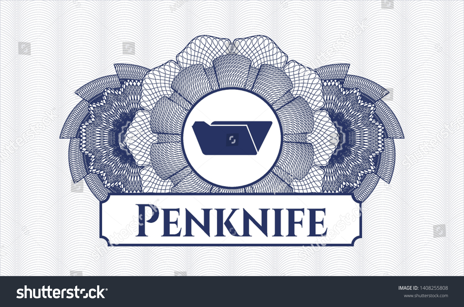 Blue Abstract Linear Rosette Folder Icon Stock Vector (Royalty Free ...