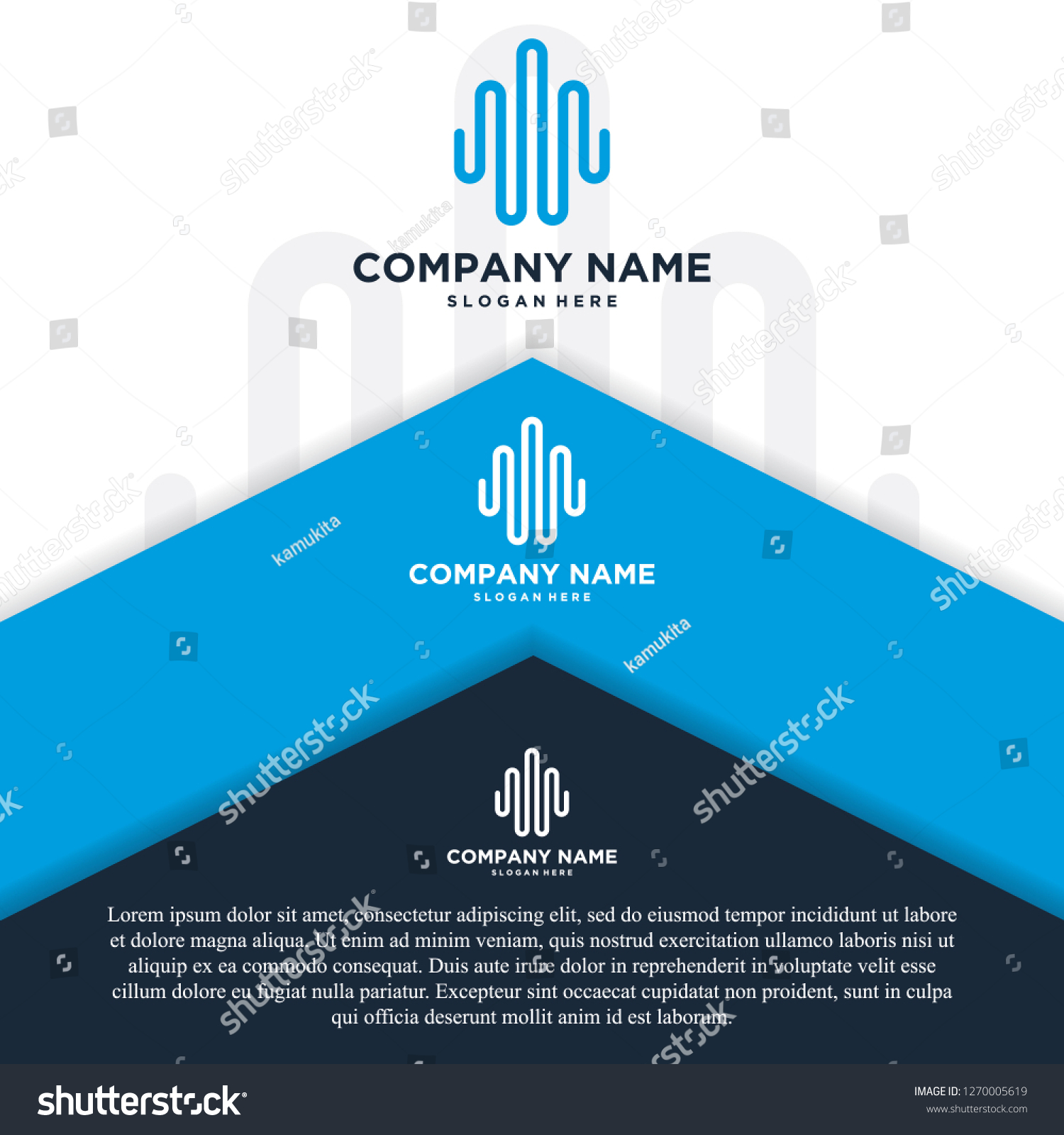 Blue Abstract Logo Design Vector Template Stock Vector (Royalty Free ...