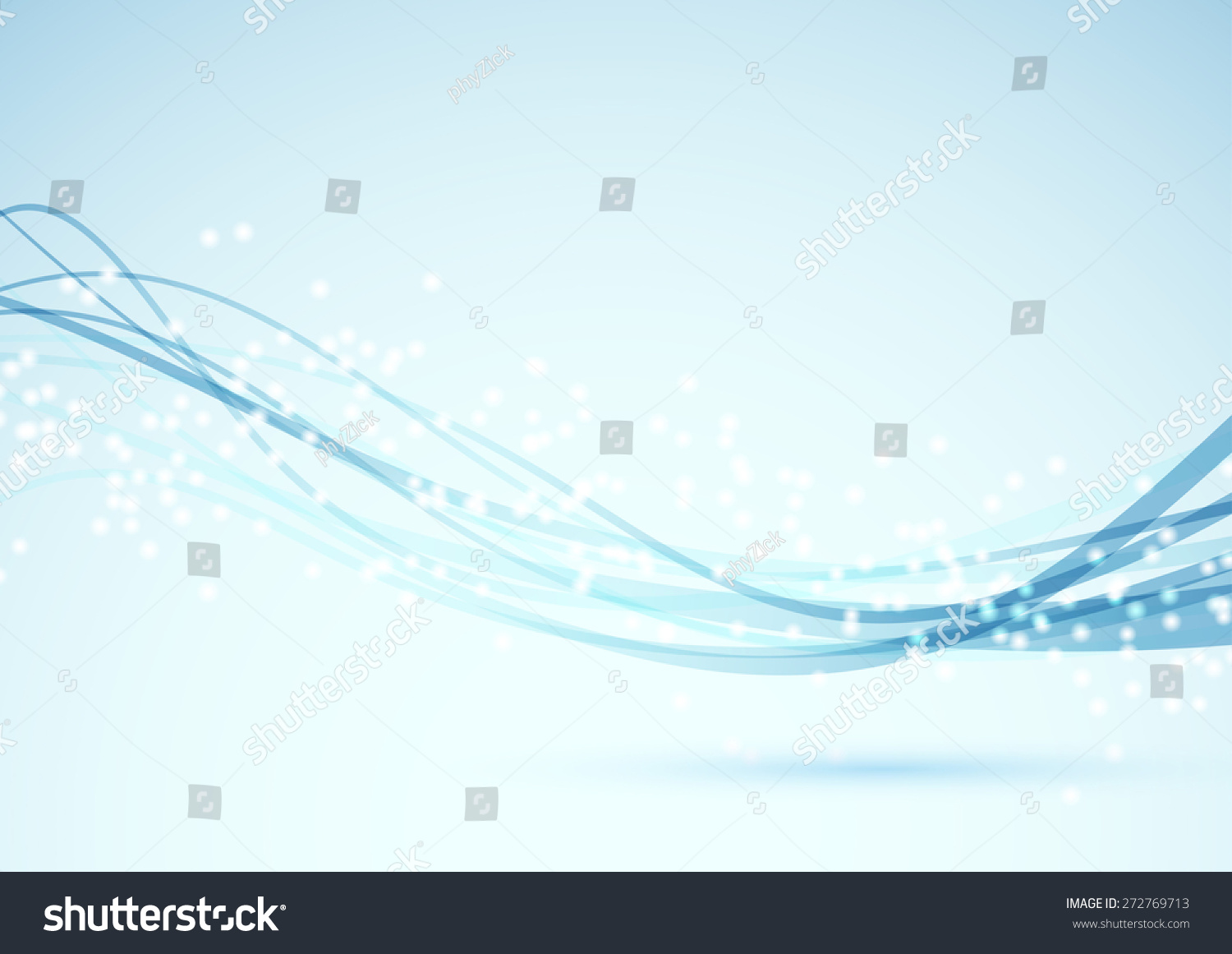 Blue Abstract Shimmering Wave Background Template Stock Vector (Royalty ...