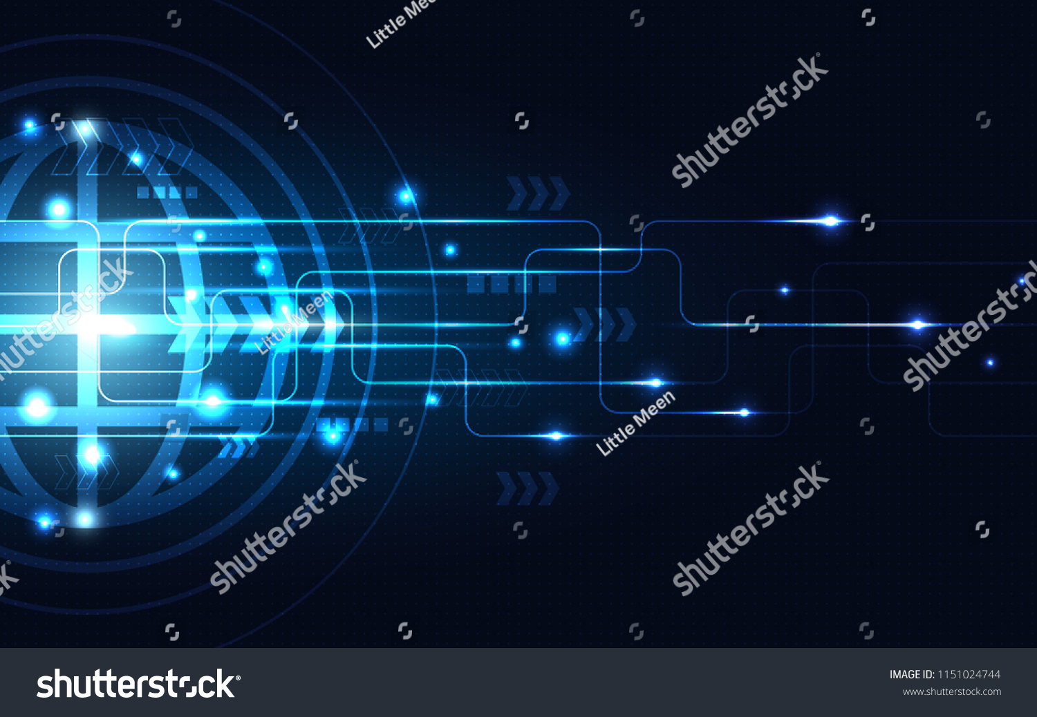 Blue Abstract Technology Background Digital Concept Stock Vector ...
