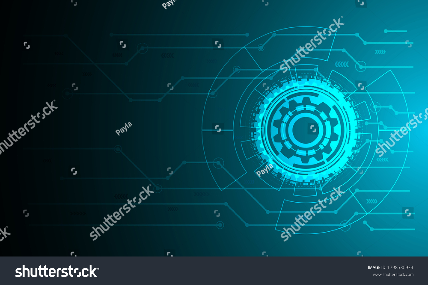 Blue Abstract Technology Background Digital Concept Stock Vector ...