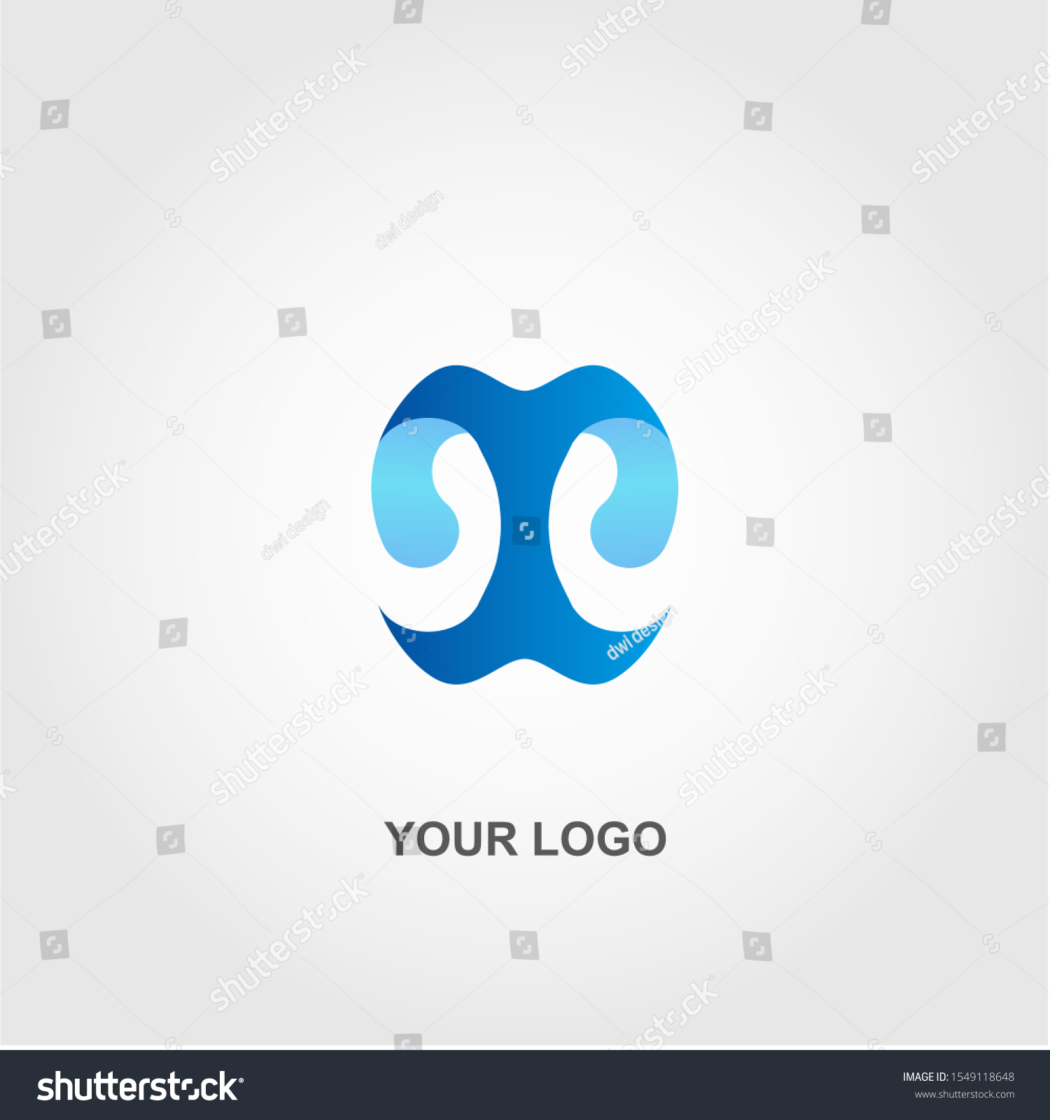 Blue Abstract Wave Logo Vector Template Stock Vector (Royalty Free ...