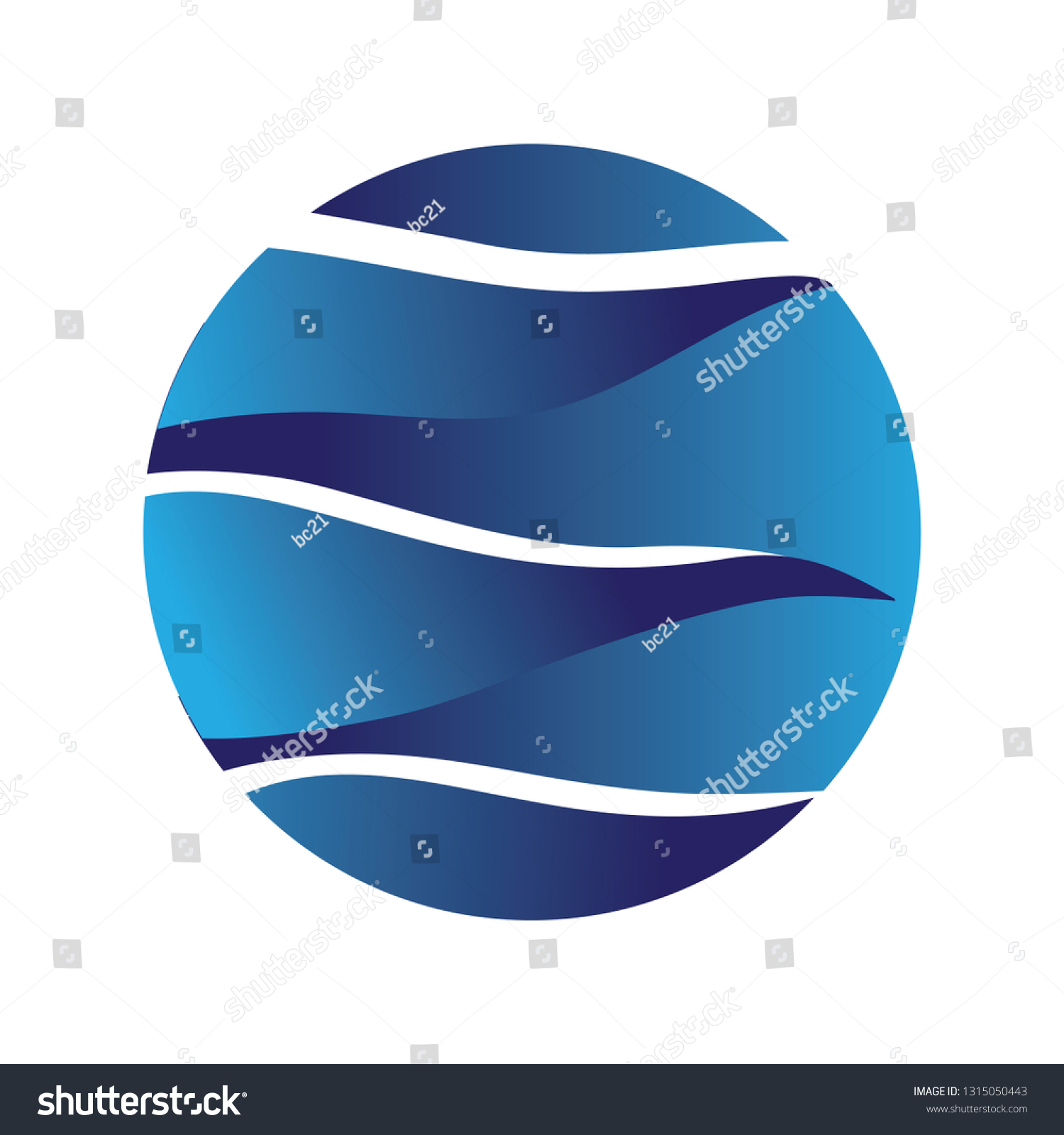 Blue Abstract Waves Logo Icon Stock Vector (Royalty Free) 1315050443 ...