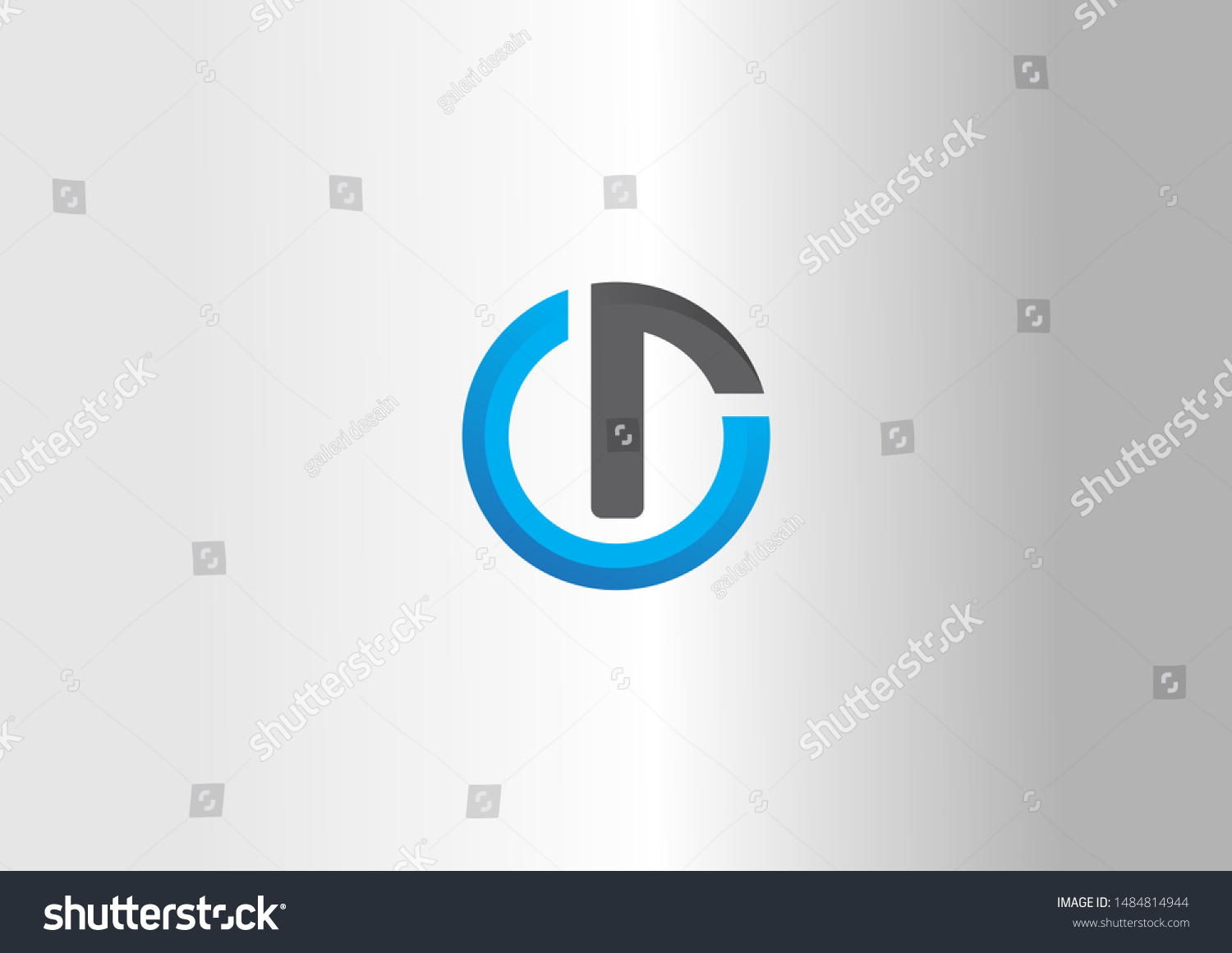 Blue Black Vector Logo Illustration Simple Stock Vector (Royalty Free ...