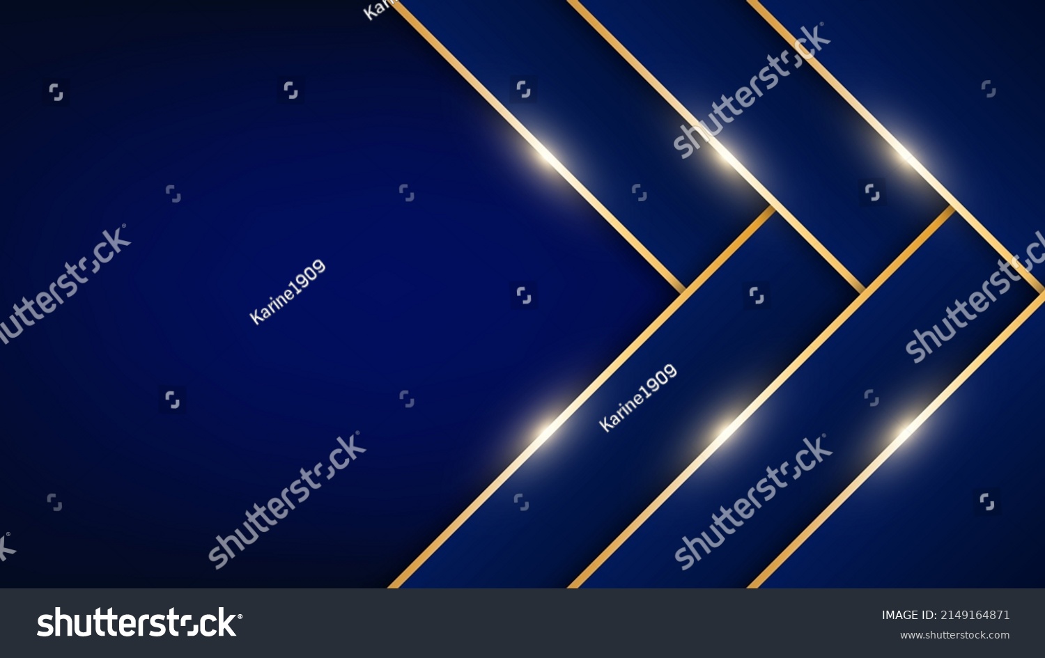 Blue Gold Geometric Background Vector Illustration Stock Vector ...