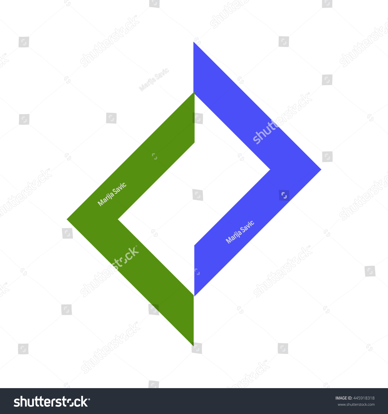 Blue Green Logo Design Vector Stock Vector (Royalty Free) 445918318