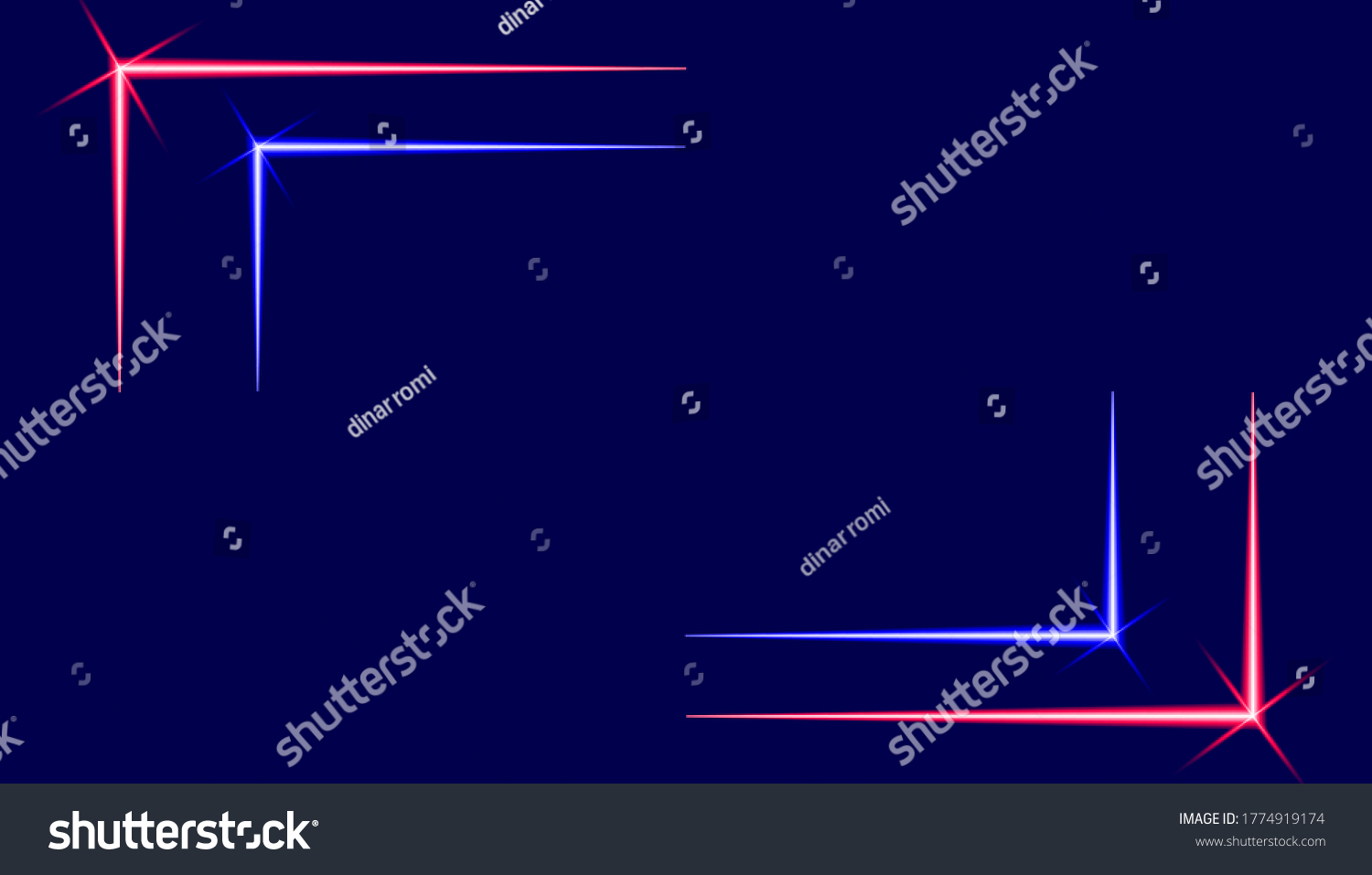 Blue Red Lines Light Effect Stock Vector (Royalty Free) 1774919174