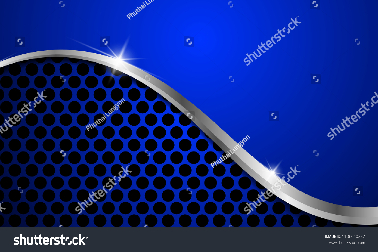 Blue Silver Wave Background Vector Illustrations Stock Vector (Royalty ...