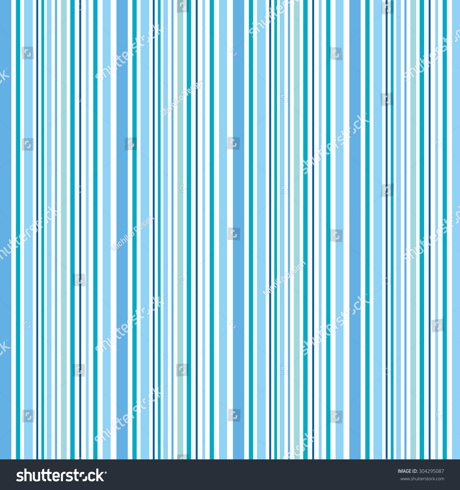 Blue White Stripe Pattern Summer Stock Vector (Royalty Free) 304295087 ...