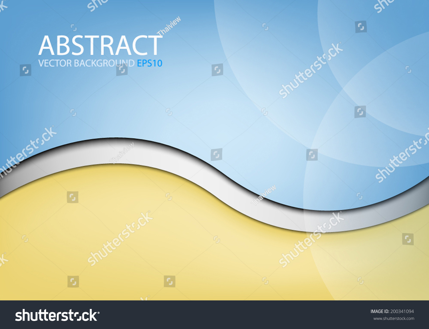 Blue Yellow Background Layer Overlap Vector Stock Vector 200341094 ...