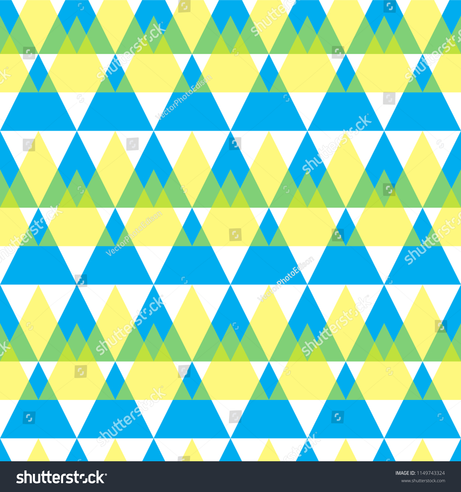 Blue Yellow Triangle Background Pattern Simple Stock Vector (Royalty ...