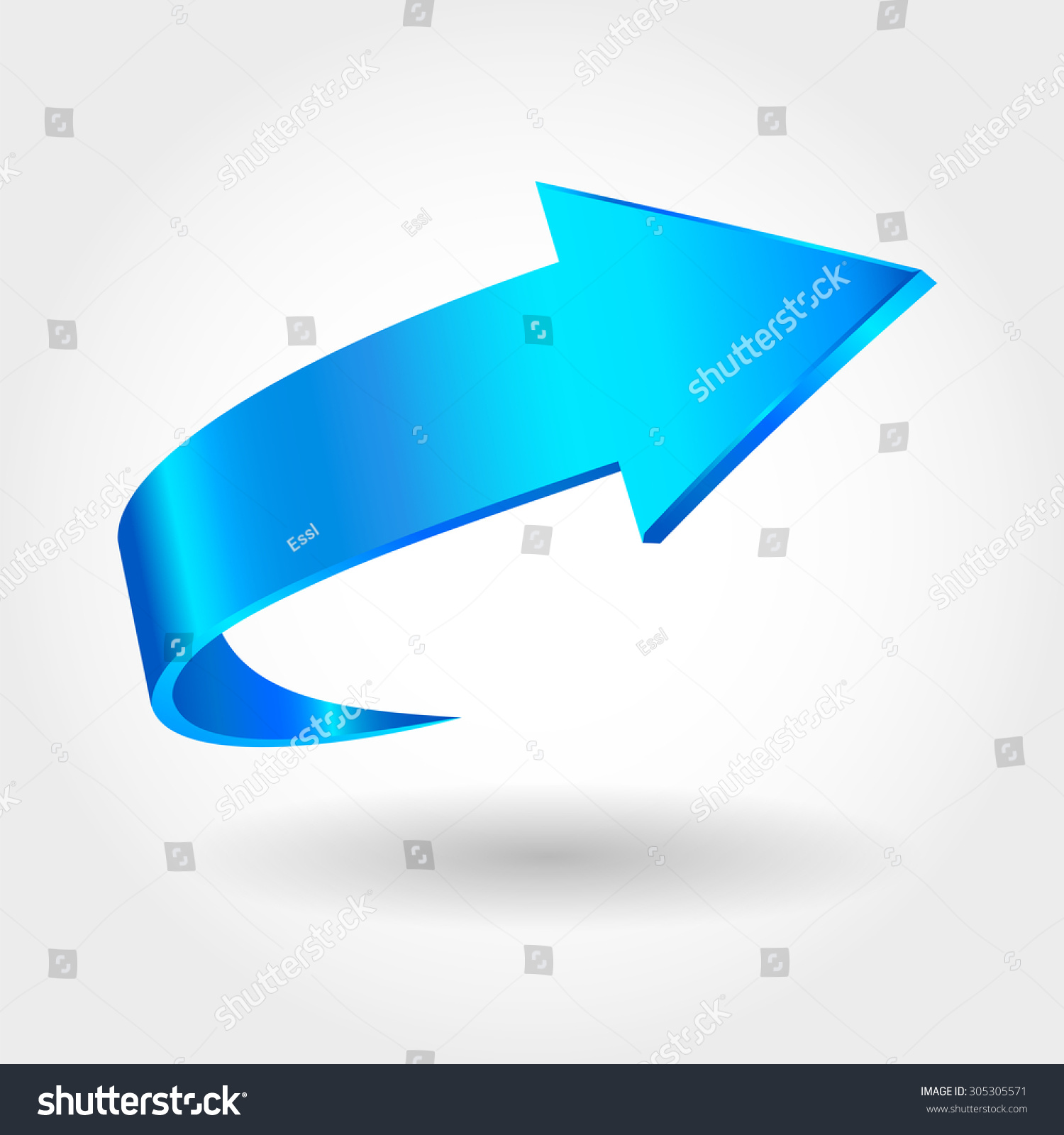 Blue Arrow Stock Vector (Royalty Free) 305305571 | Shutterstock