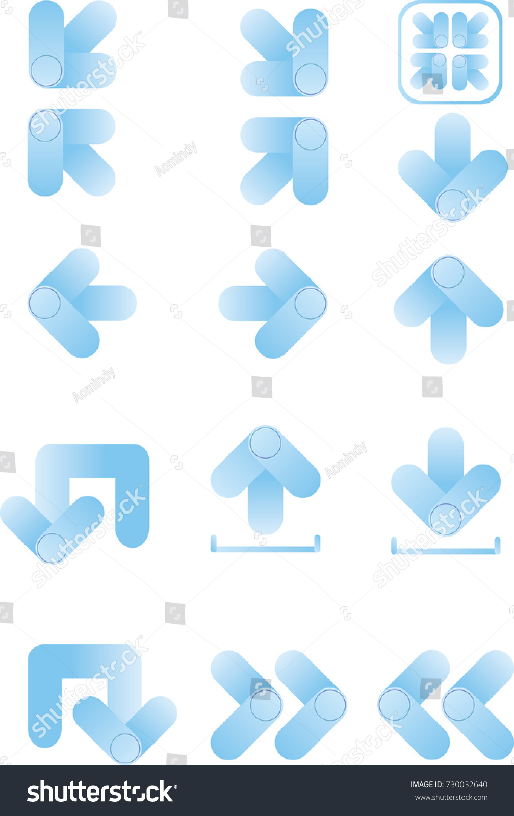 Blue Arrow Icon Vector Stock Vector (Royalty Free) 730032640 | Shutterstock