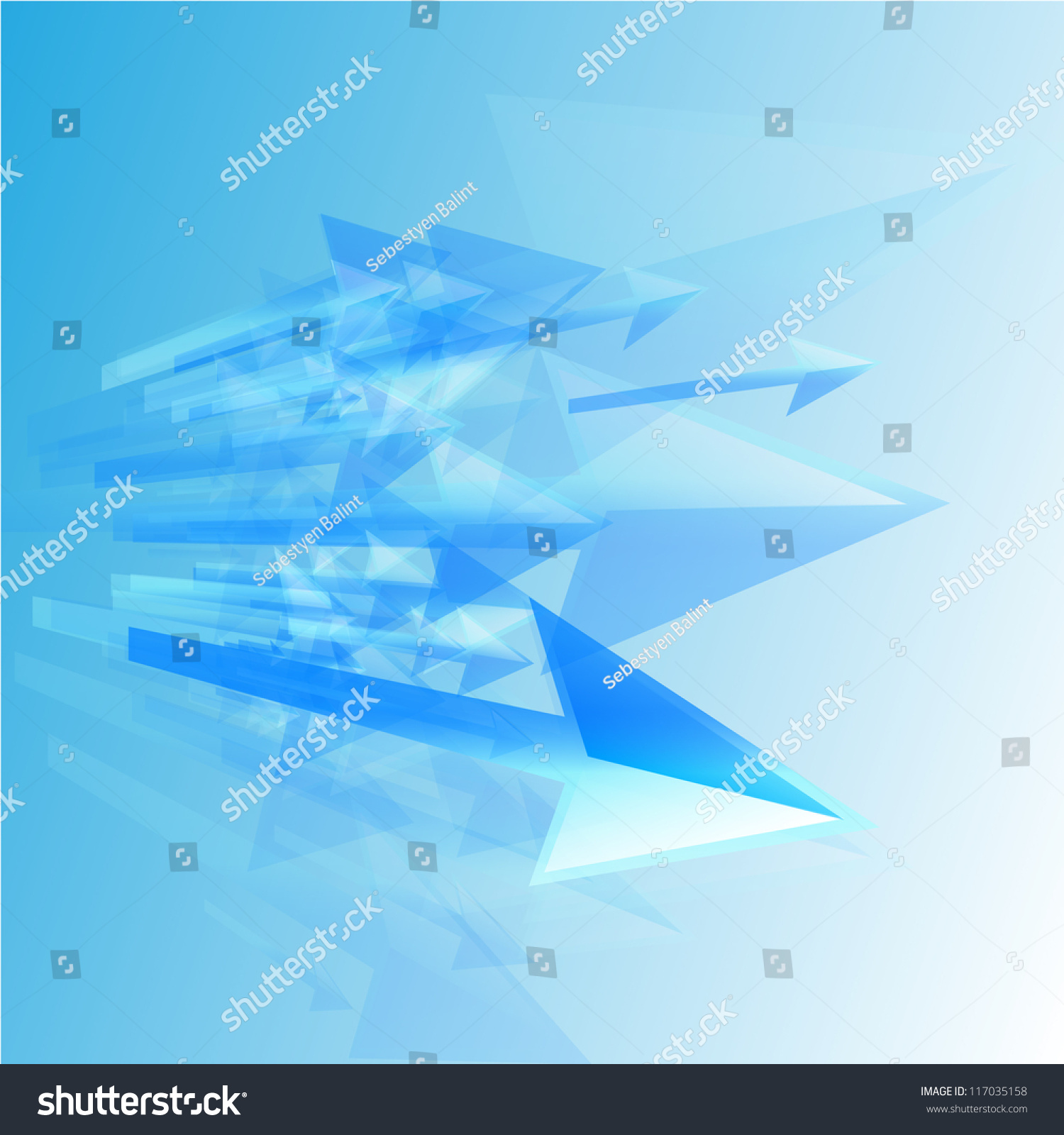 Blue Arrows Coming Vector Illustration Stock Vector (Royalty Free ...