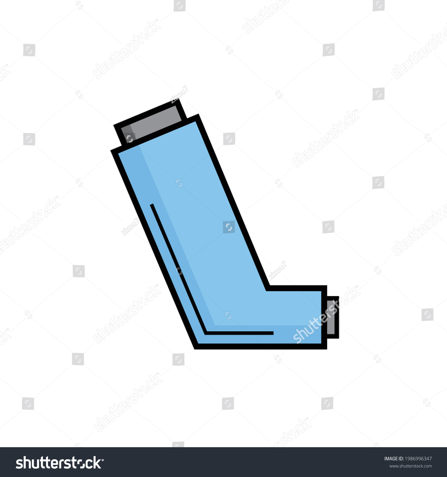 Blue Asthma Inhaler Icon Vector Stock Vector (Royalty Free) 1986996347 ...