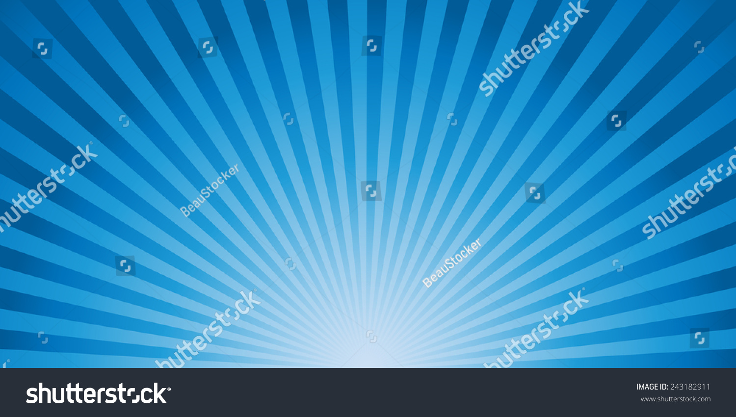 Blue Background Half Sunburst Vector Stock Vector (Royalty Free) 243182911