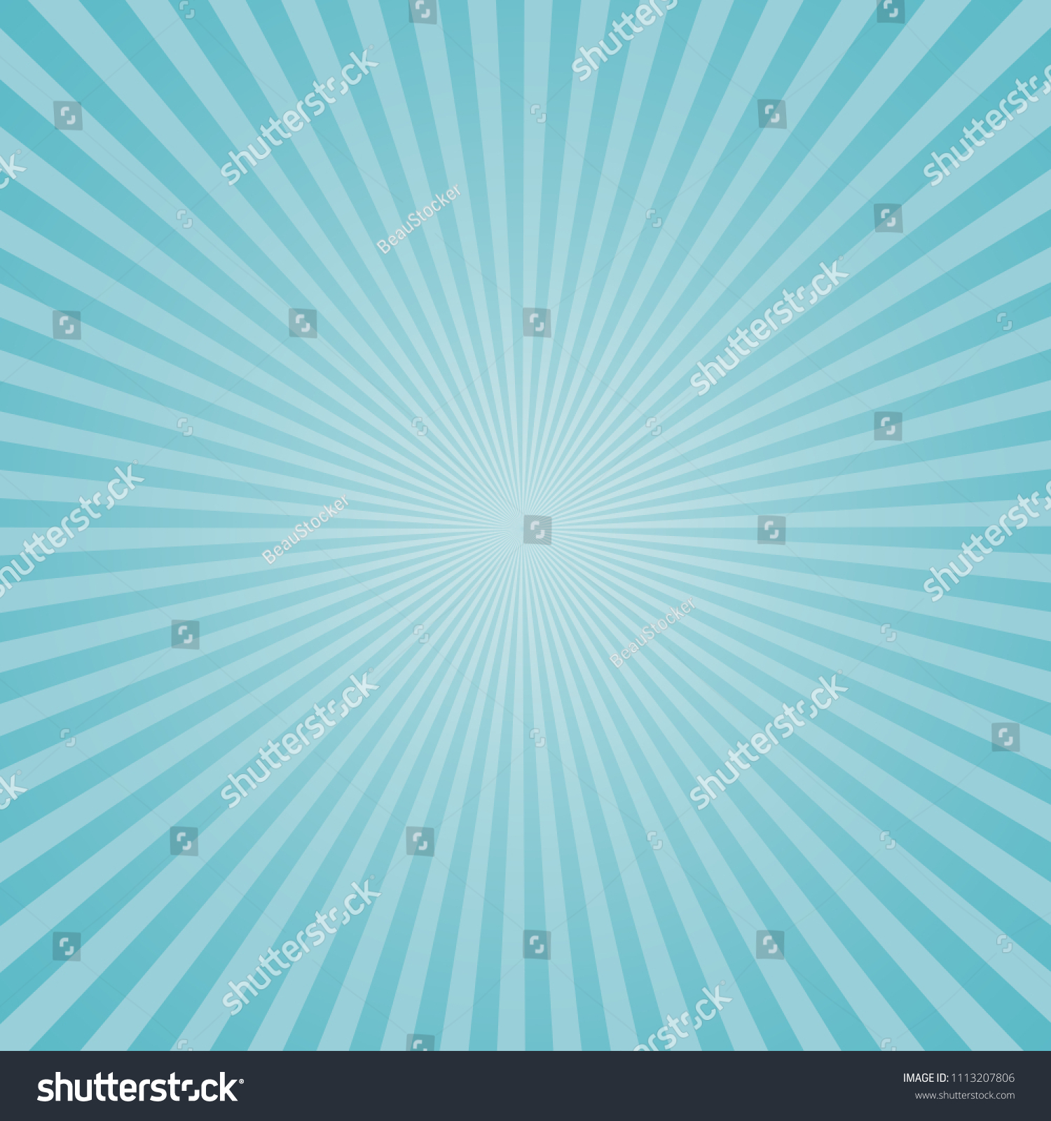 Blue Background Sunburst Vector Stock Vector (Royalty Free) 1113207806