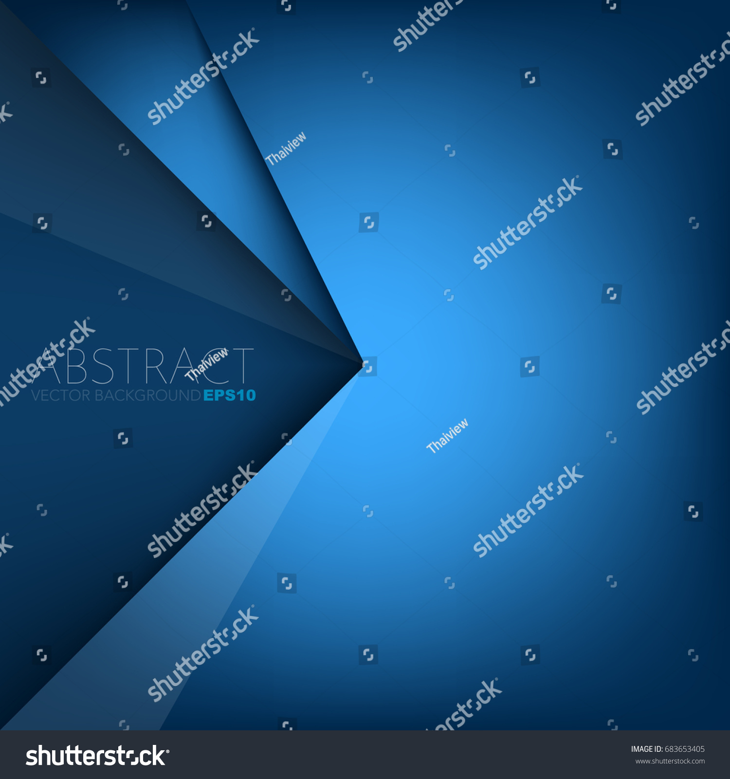 Blue Background Triangle Corner Element Overlap Stock Vector (Royalty ...