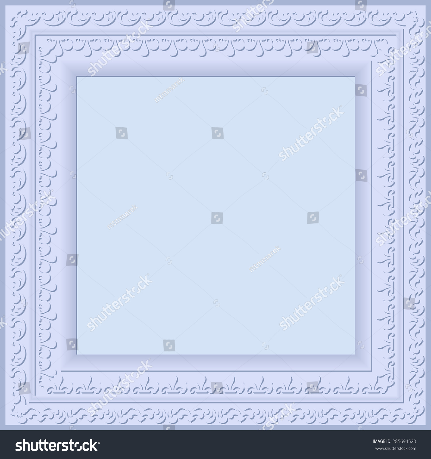 Blue Background Decorative Frame Stock Vector (Royalty Free) 285694520 ...