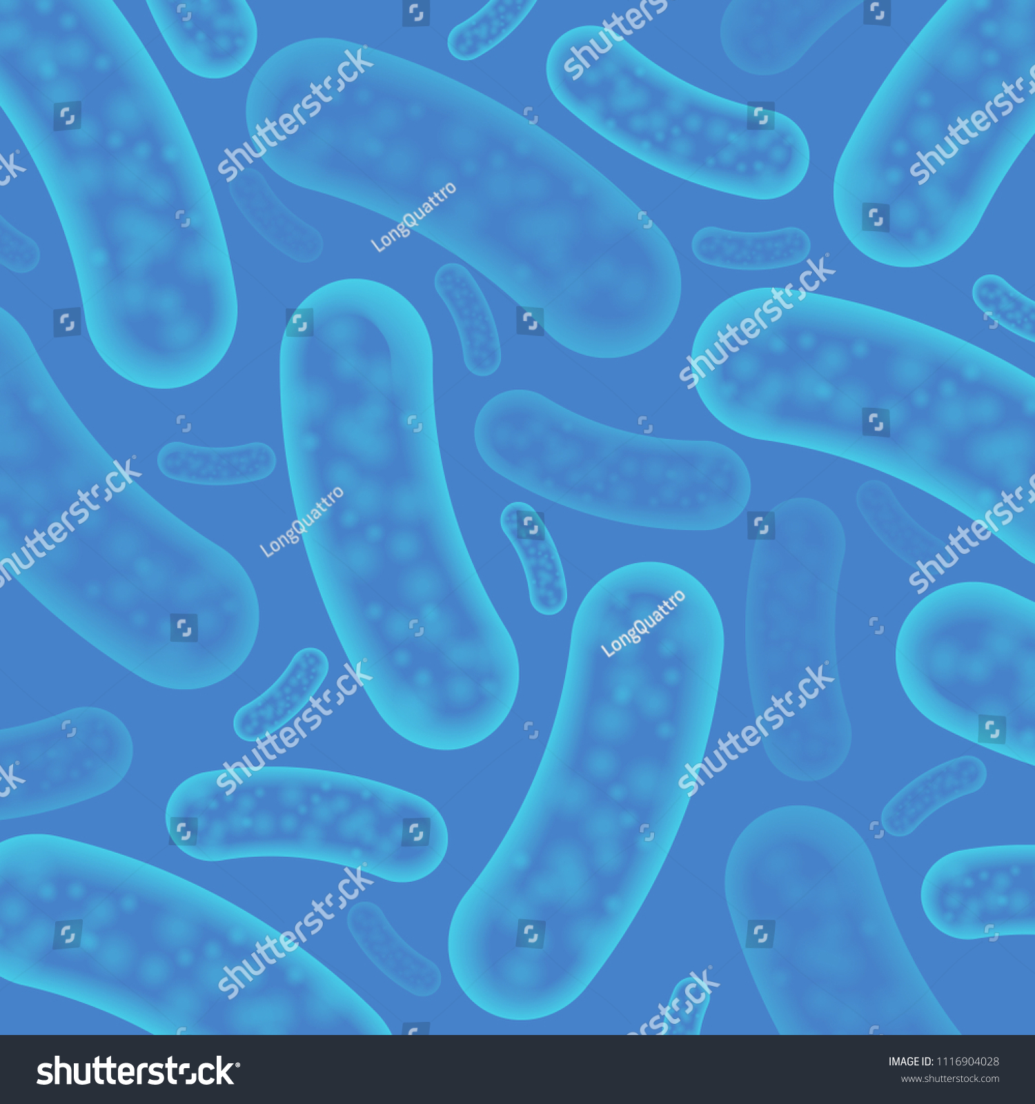 Blue Background Micro Bacterium Organisms Different Stock Vector ...