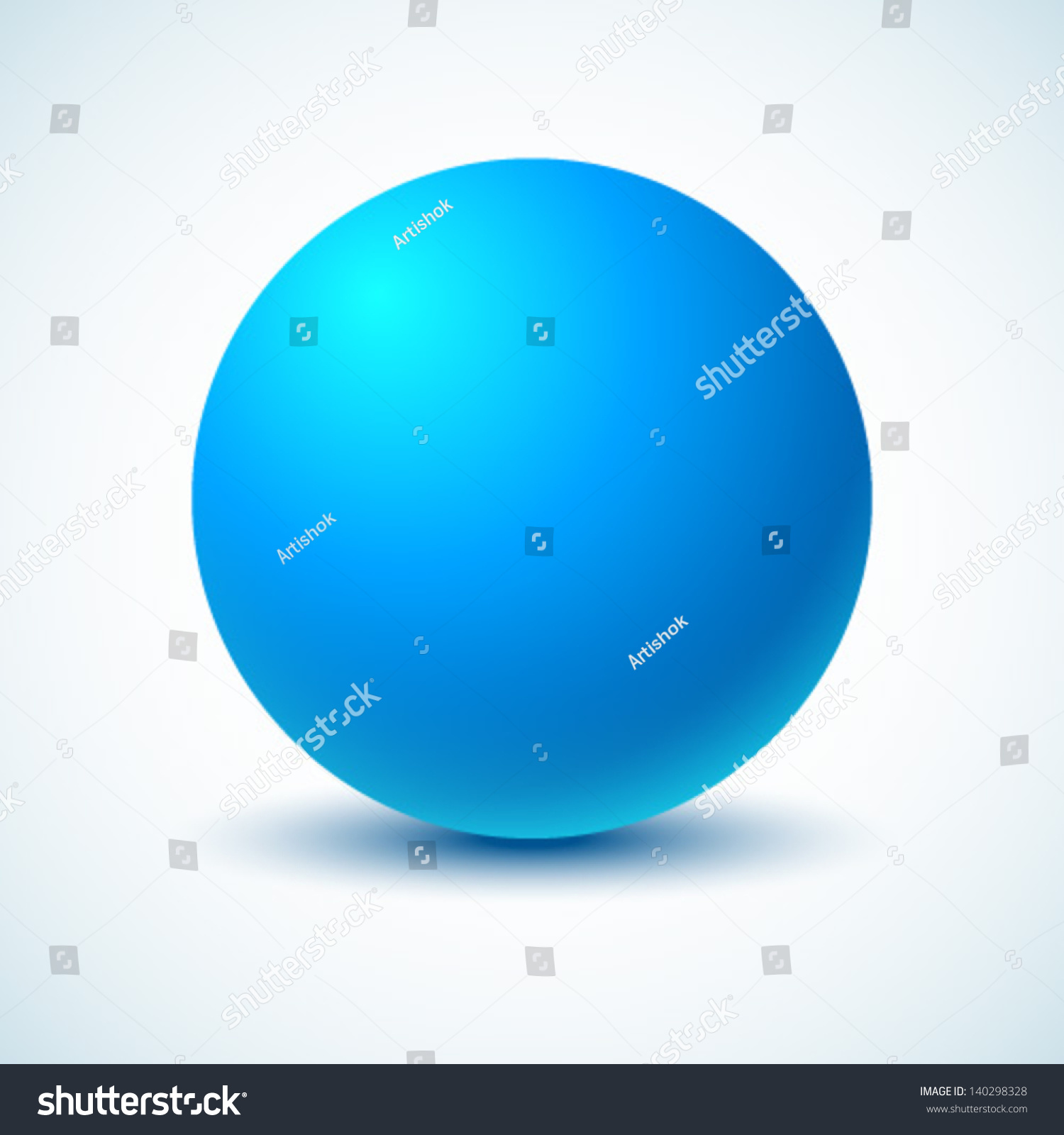 Blue Ball Vector Illustration Stock Vector (Royalty Free) 140298328