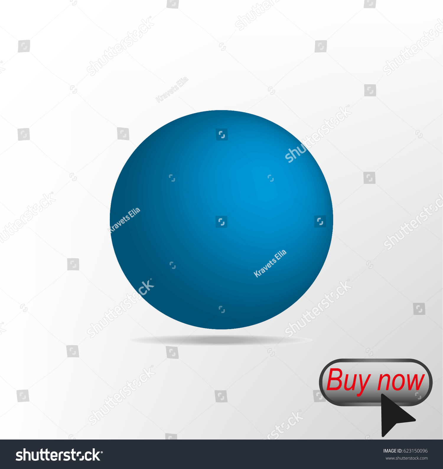 Blue Ballvector Illustration Stock Vector (Royalty Free) 623150096