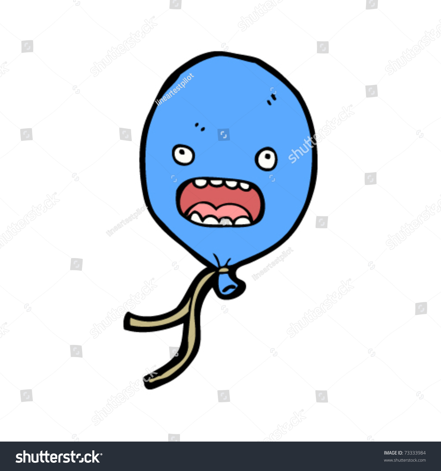 Blue Balloon Cartoon Stock Vector (Royalty Free) 73333984 | Shutterstock