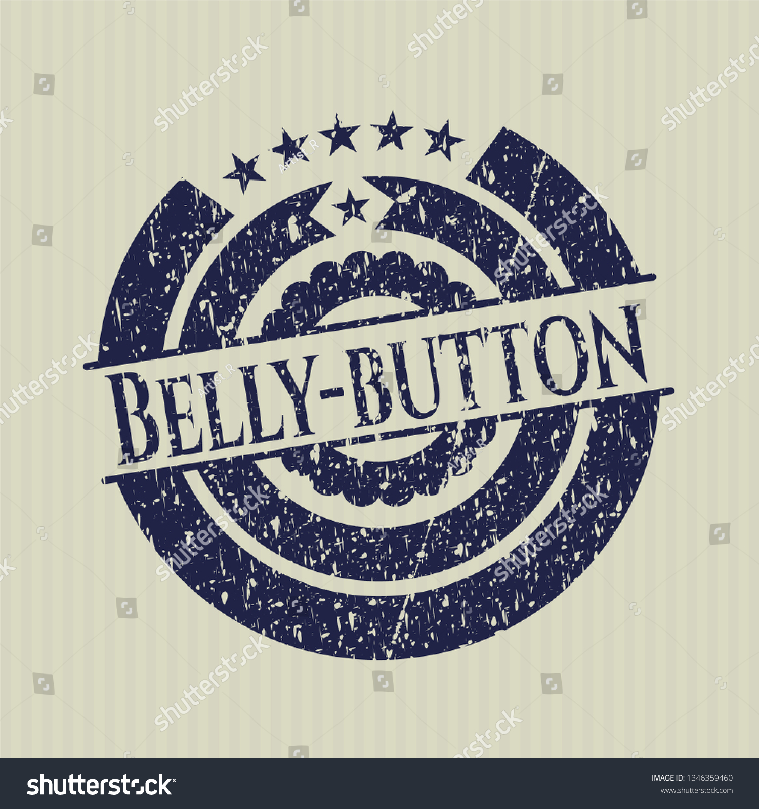 Blue Bellybutton Distress Rubber Stamp Stock Vector (Royalty Free ...