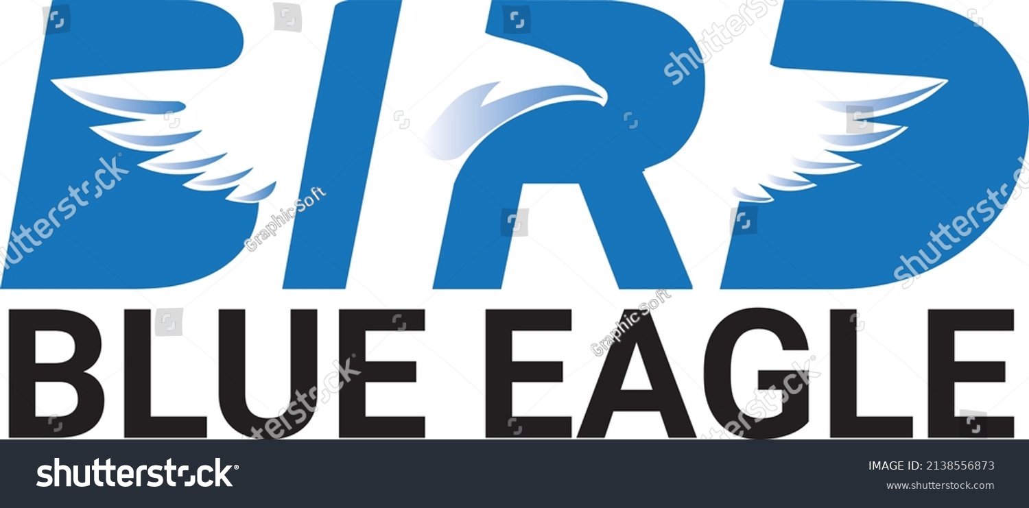 Blue Bird Eagle Logo Design Template Stock Vector (Royalty Free ...