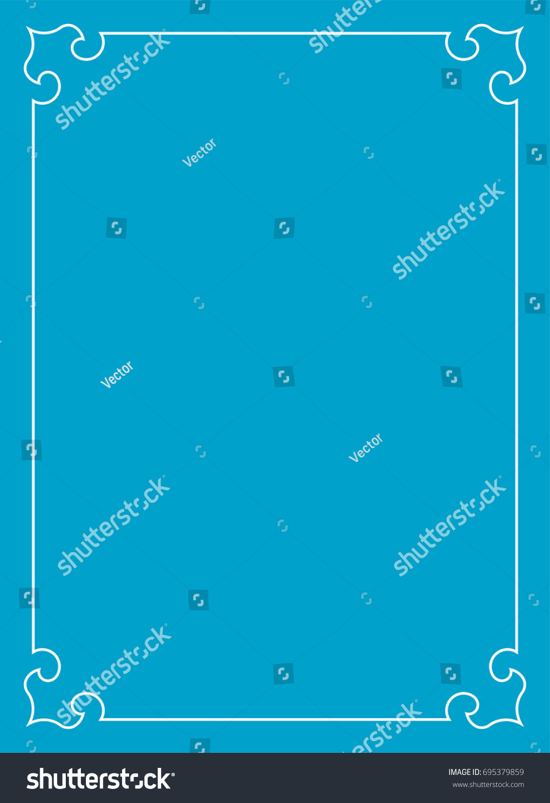 Blue Border Frame Book Cover Vector Stock Vector (Royalty Free ...