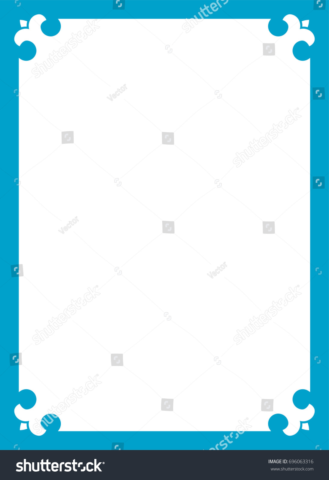 Blue Border Frame Book Cover Vector Stock Vector (Royalty Free ...