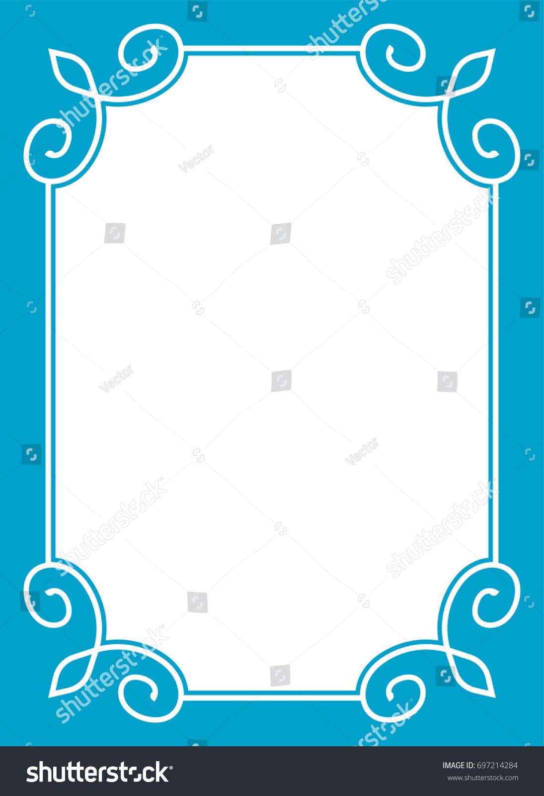 Blue Border Frame Book Cover Vector Stock Vector (Royalty Free ...