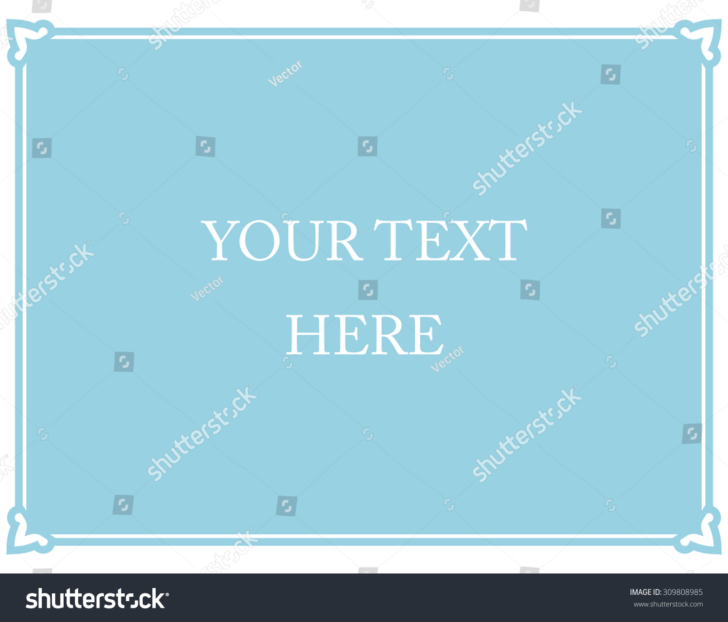 Blue Border Frame Deco Vector Label: เวกเตอร์สต็อก (ปลอดค่าลิขสิทธิ์ ...