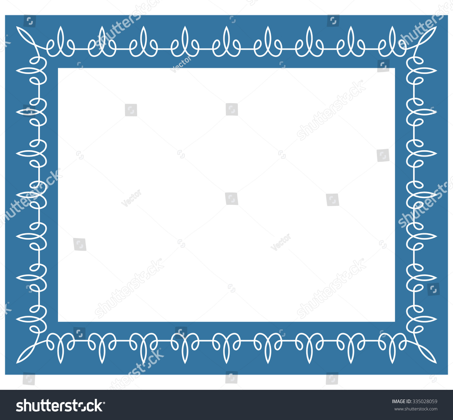 Blue Border Frame Deco Vector Label: เวกเตอร์สต็อก (ปลอดค่าลิขสิทธิ์ ...