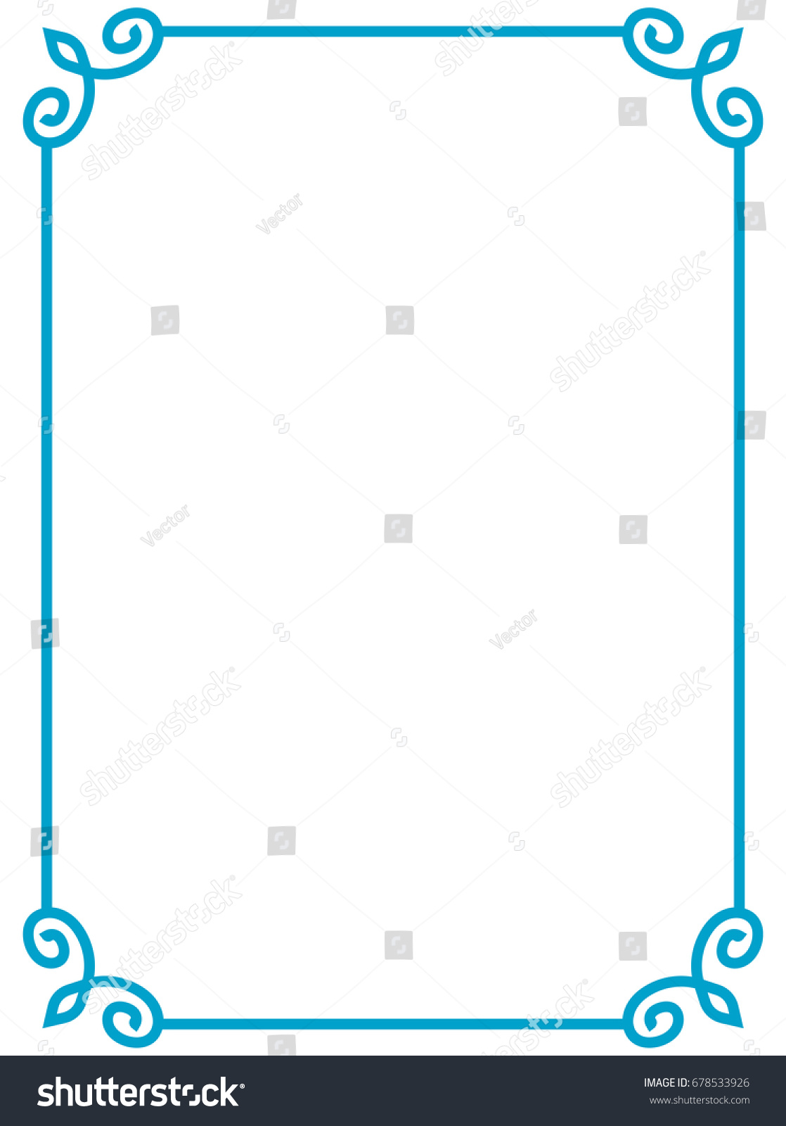 Vintage Blue Border Clip Art