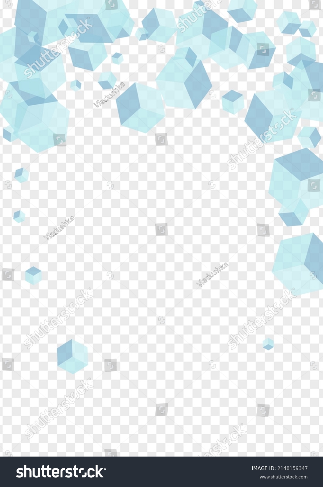 Blue Box Background Transparent Vector Cubic Stock Vector (Royalty Free ...