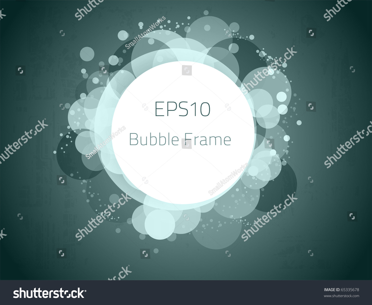 Blue Bubble Frame Your Design Fully Stock Vector (Royalty Free) 65335678
