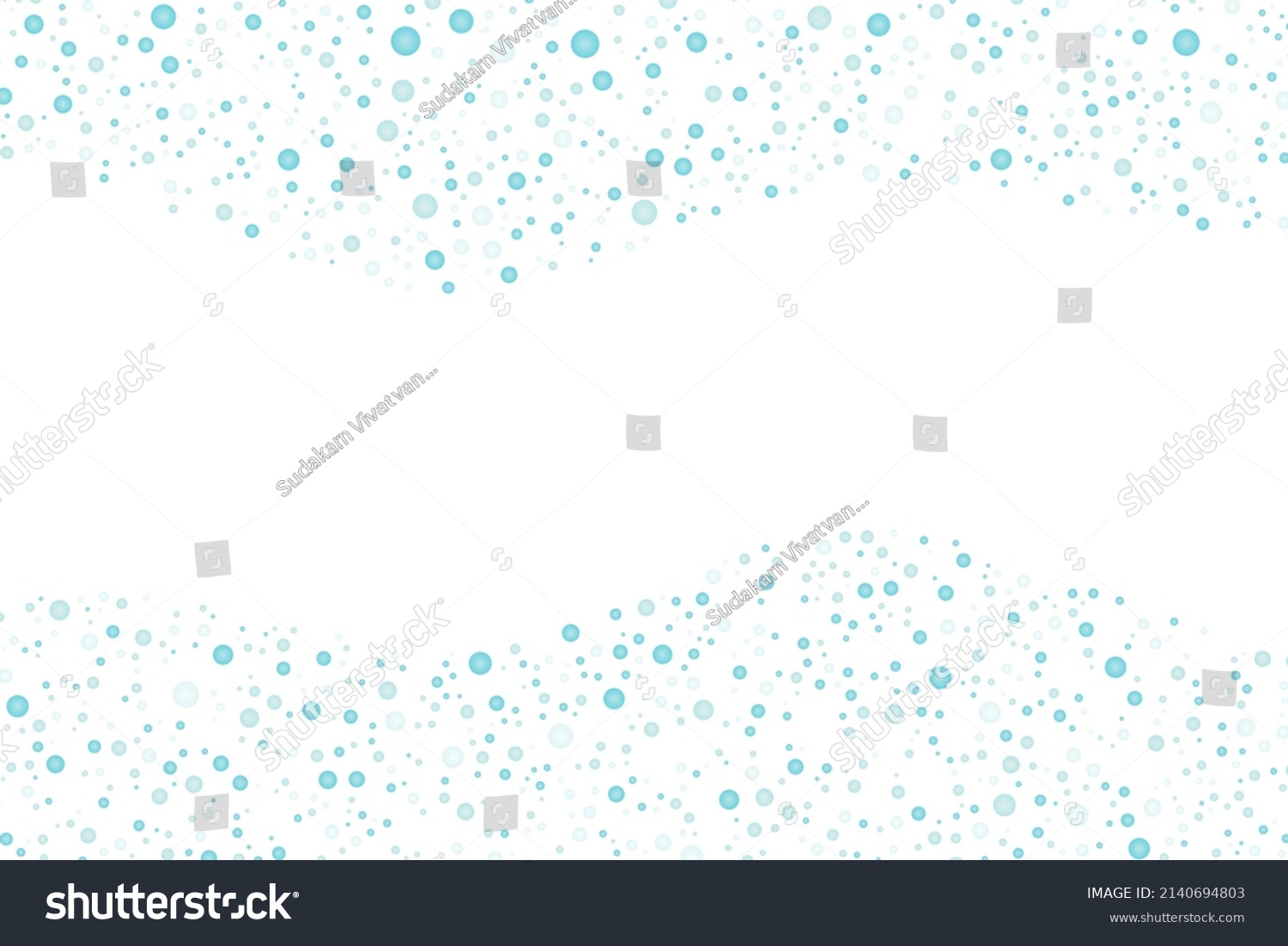 Blue Bubble Wave Frame On White Stock Vector (Royalty Free) 2140694803 ...