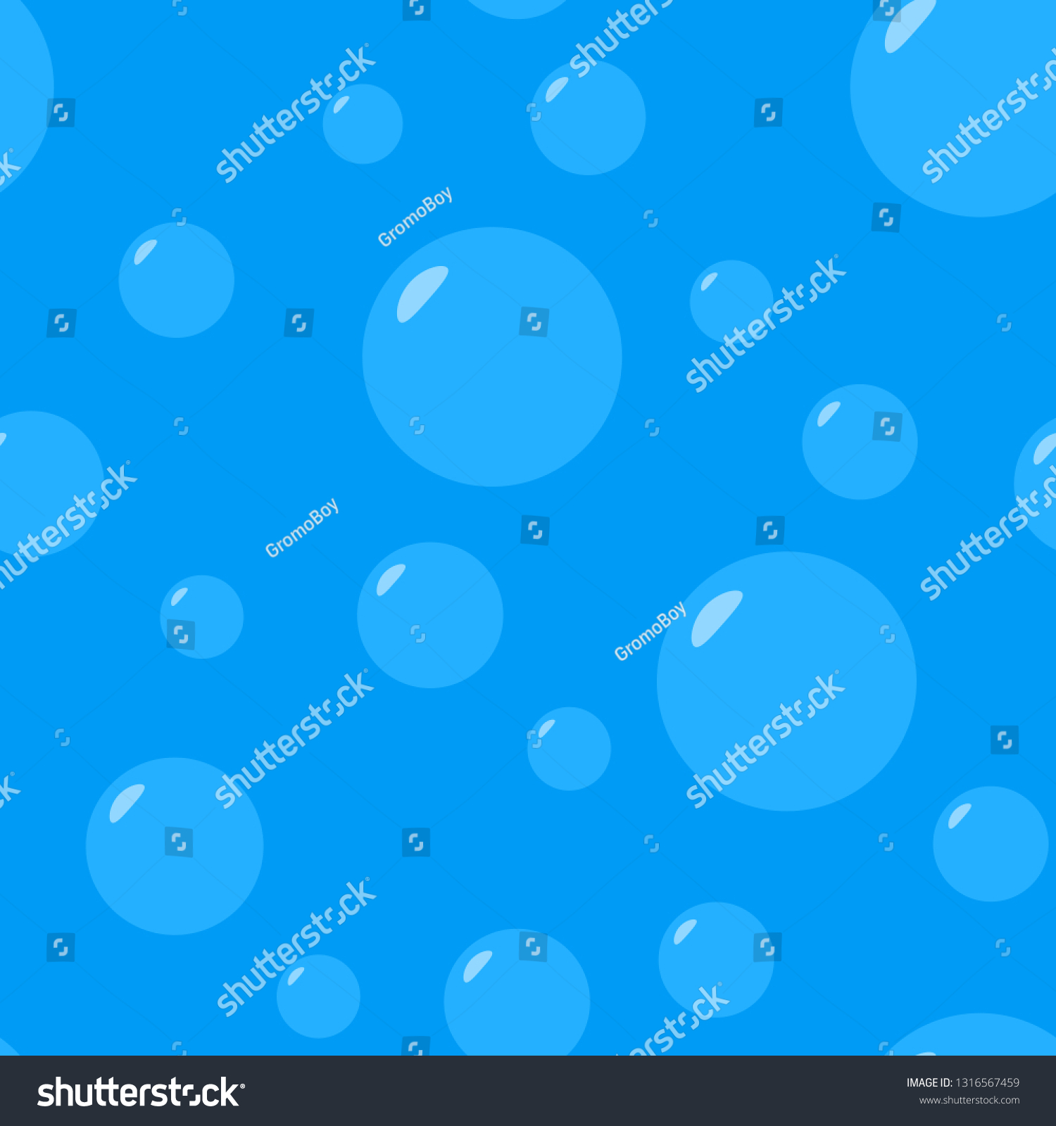 Blue Bubbles Floating Through Water Vector Stock Vector (Royalty Free ...