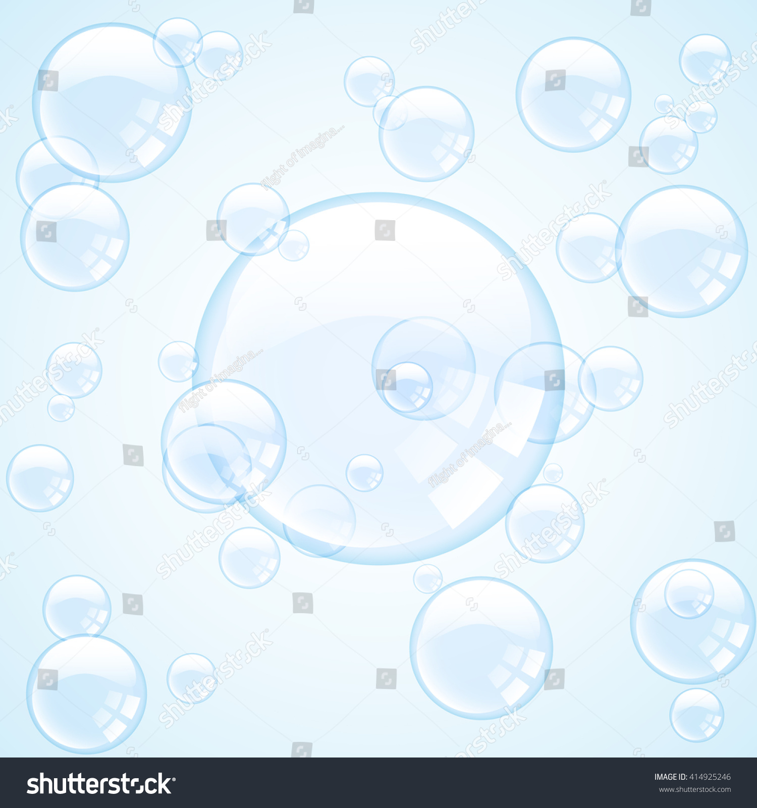 Blue Bubbles Illustration Stock Vector (Royalty Free) 414925246